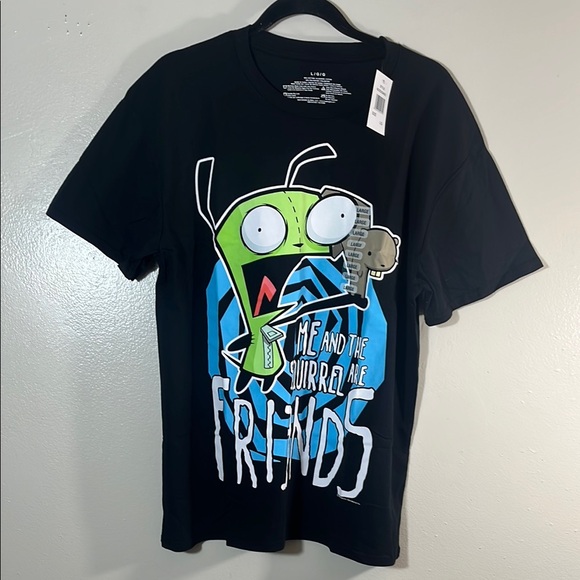 Shirts | Invader Zim Me And Squirrel Are Friends Mens Black Short ...